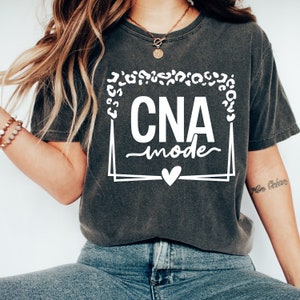 Comfort Colors® Personalized CNA Nurse Shirt, Leopard Cna Mode Shirt ...