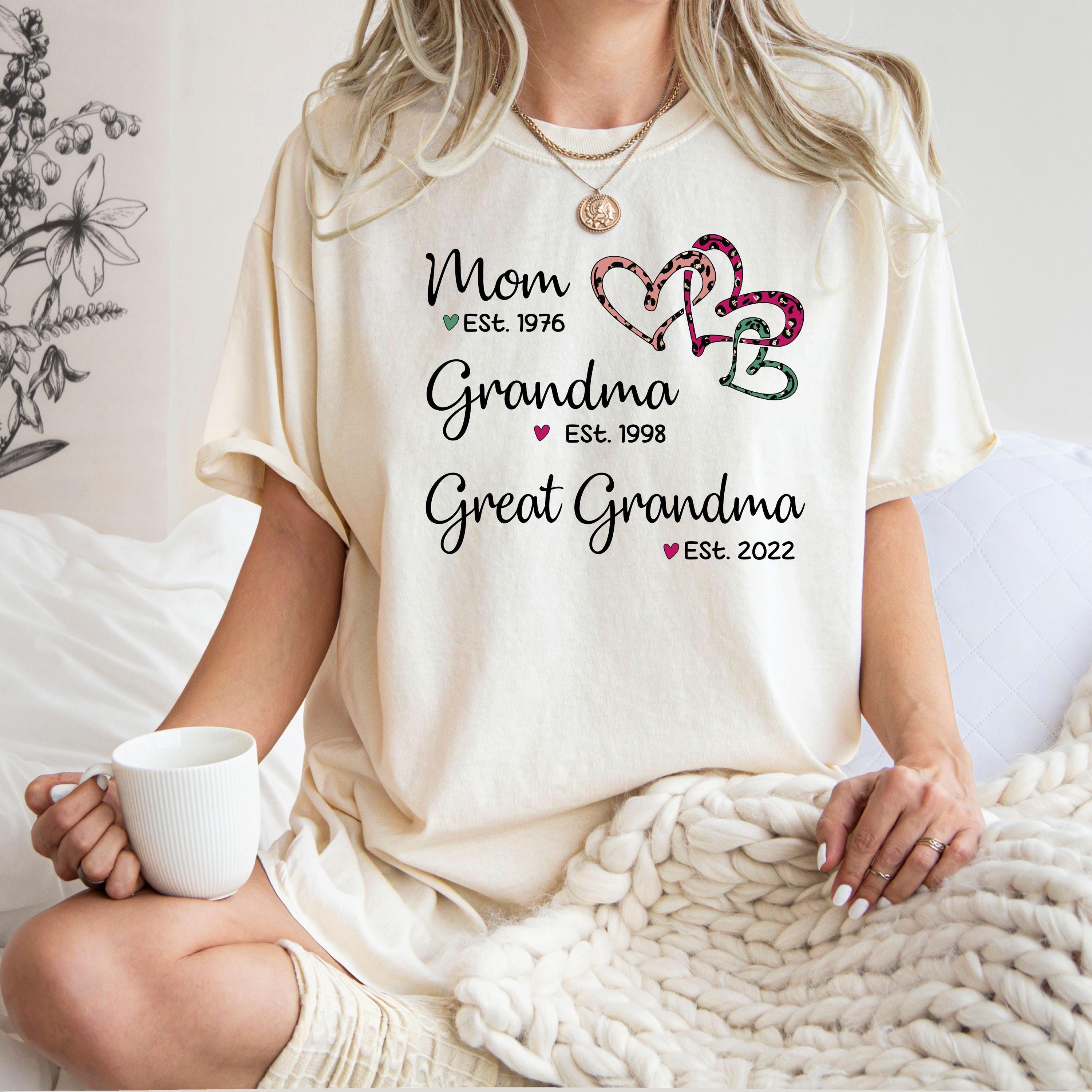 Comfort Colors® Mom Grandma Great- Grandma T-shirt, Birthday Grandma ...