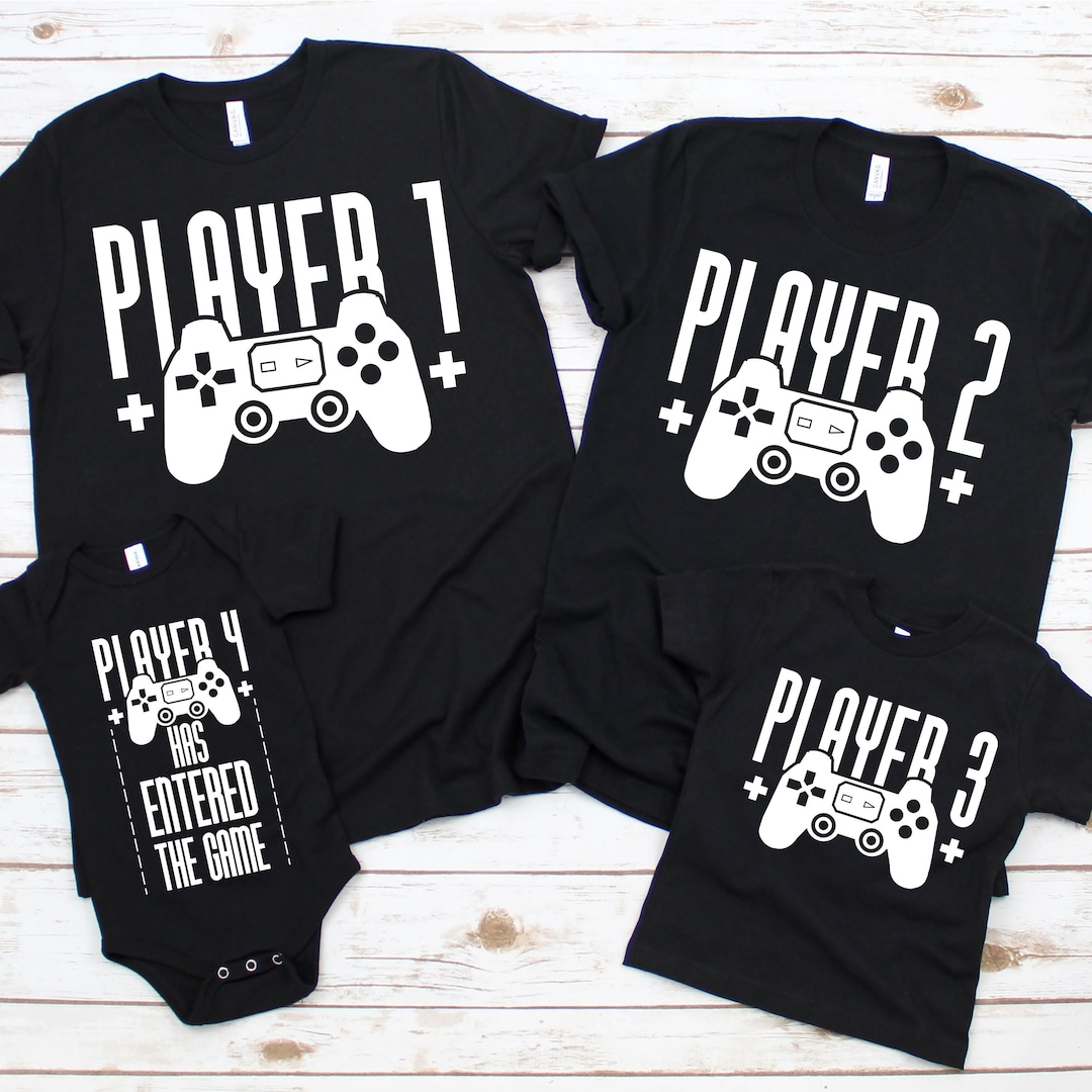 Comfort Colors® Player 1 Player 2 Matching T-shirts, Dad and Son ...
