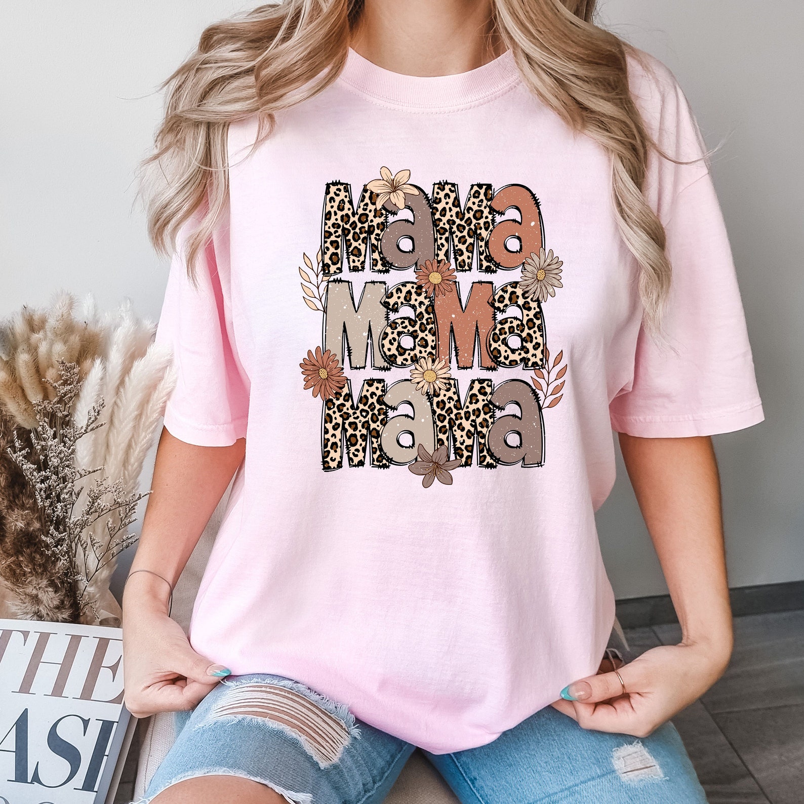 Comfort Colors® Leopard Mama Shirt, Flower Mama Shirt, Mothers Day Gift ...