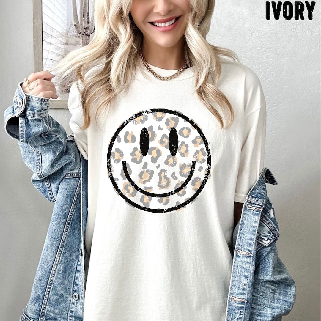 Comfort Colors® Happy Leopard Face Shirt, Leopard T Shirt, Leopard Face ...