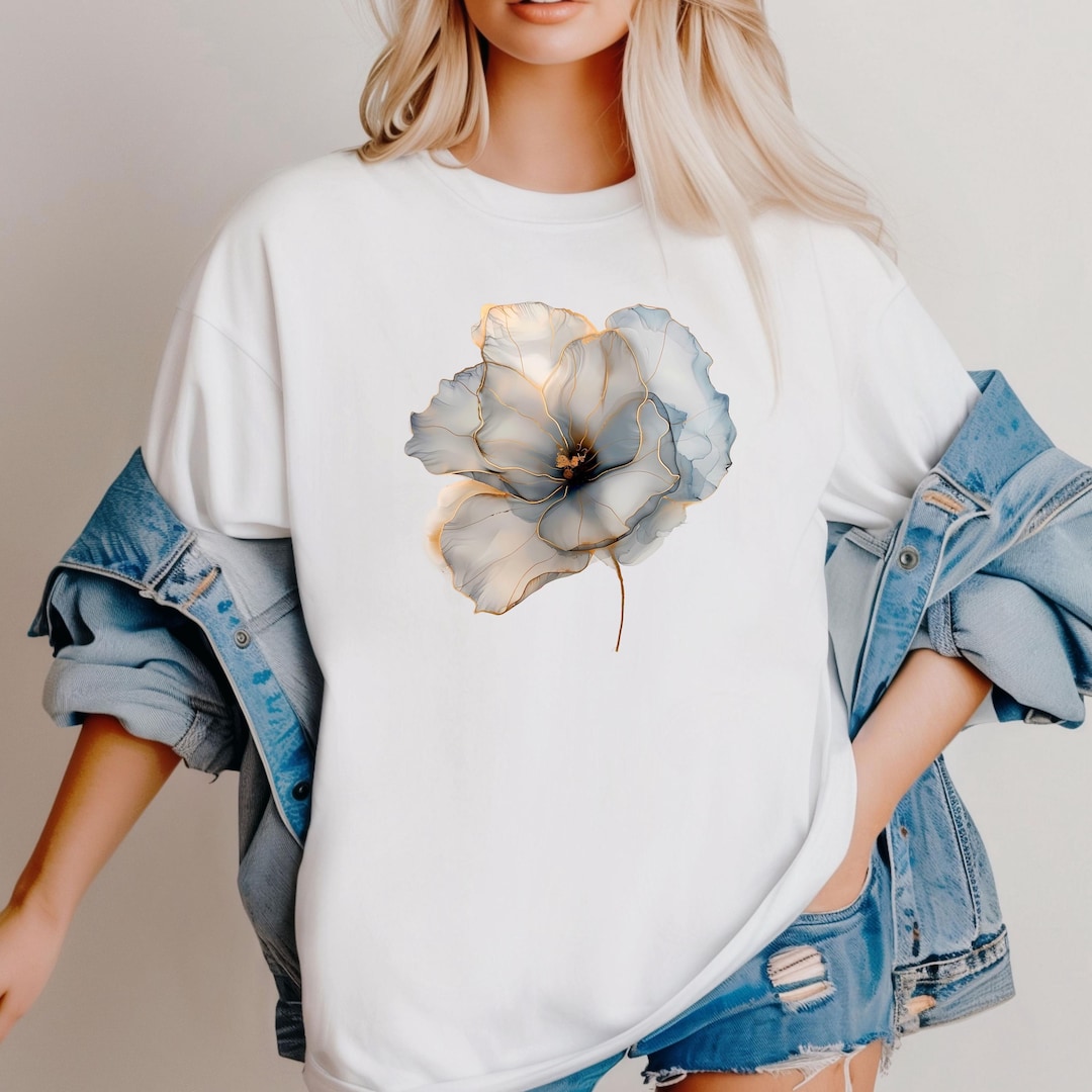Comfort Colors® Vintage Flower T-shirt, Aesthetic Flower Shirt, Boho ...