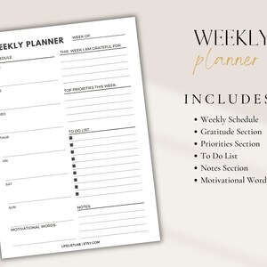 Printable to Do List Daily, Weekly To-do PDF Planner Checklist A4, A5 ...