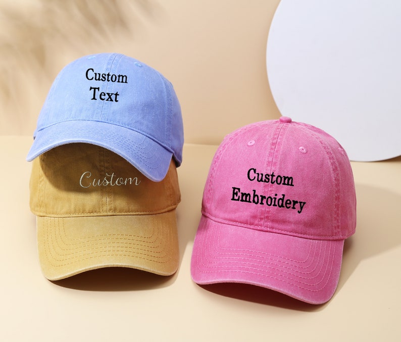 Gorra de papá bordada: gorra de béisbol de algodón personalizada - Etsy ...