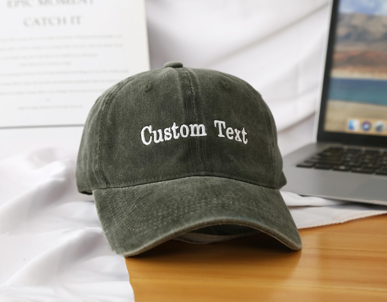 Custom Text Embroidered Baseball Cap,adjustable Hat, Dad Hat ...