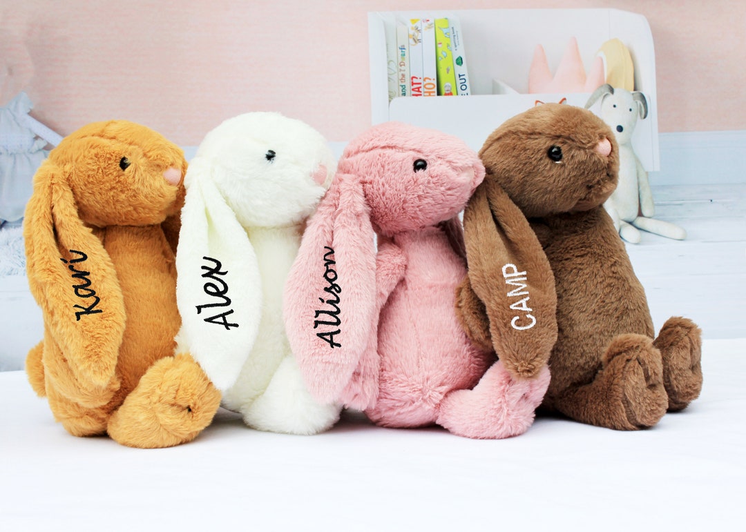 Personalised Embroidered Bunny Rabbit,custom Bunny Rabbit Plush Toy ...