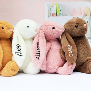 Personalised Embroidered Bunny Rabbit,custom Bunny Rabbit Plush Toy ...