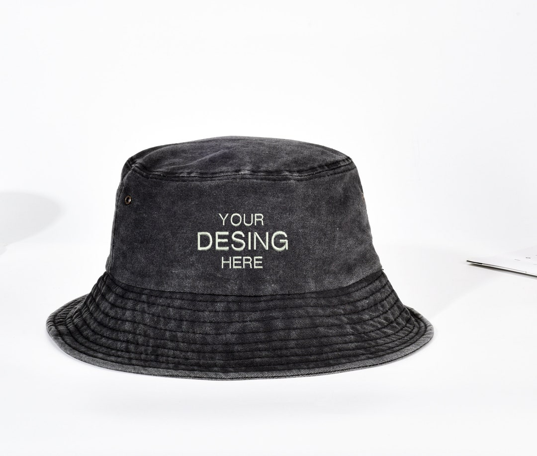 Customized Embroidered Bucket Hat Custom Text Embroidery Bucket Hat ...