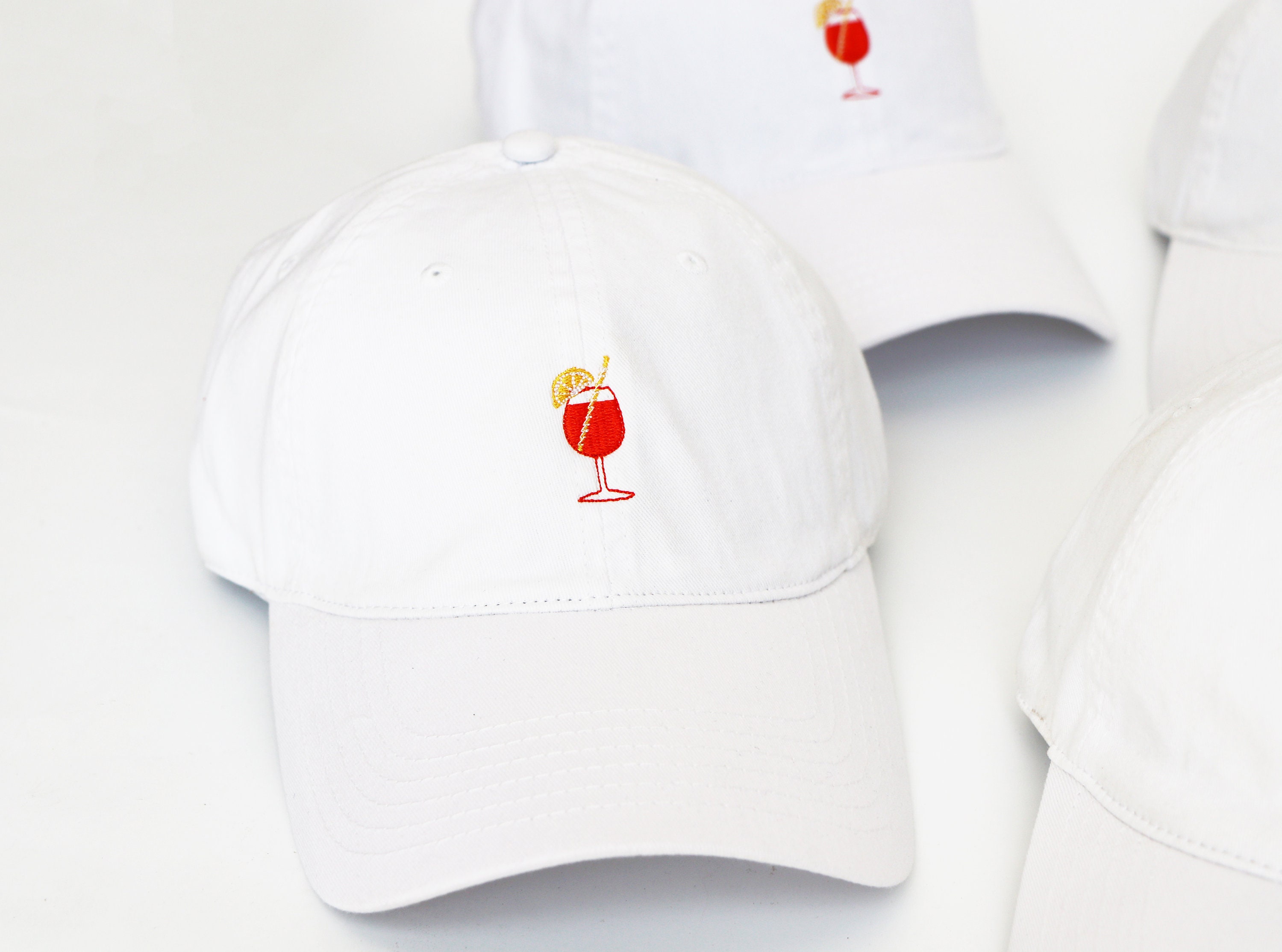 Embroidered Aperol Spritz Baseball Cap: Custom Cotton Dad Hat - Etsy