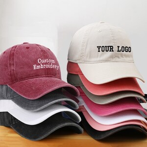 Custom Text Embroidered Baseball Cap,adjustable Hat, Dad Hat ...