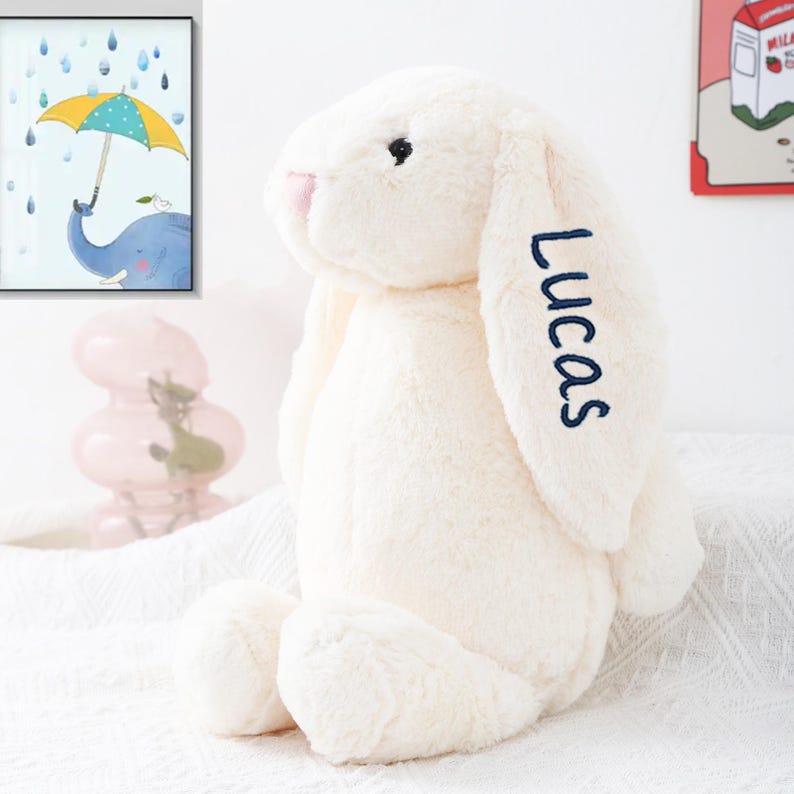 Personalised Embroidered Bunny Rabbit,custom Bunny Rabbit Plush Toy ...