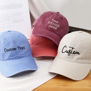 Custom Embroidered Hat , Personalized Dad Cap , Embroidery Logo ...