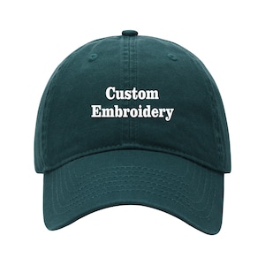 Personalized Embroidered Baseball Cap: Custom Text, Unisex Cotton Twill ...
