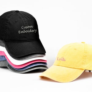 Custom Text Embroidered Baseball Cap,adjustable Hat, Dad Hat ...