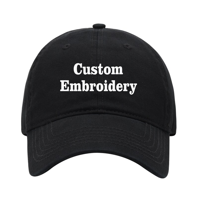 Personalized Embroidered Baseball Cap: Custom Text, Unisex Cotton Twill ...