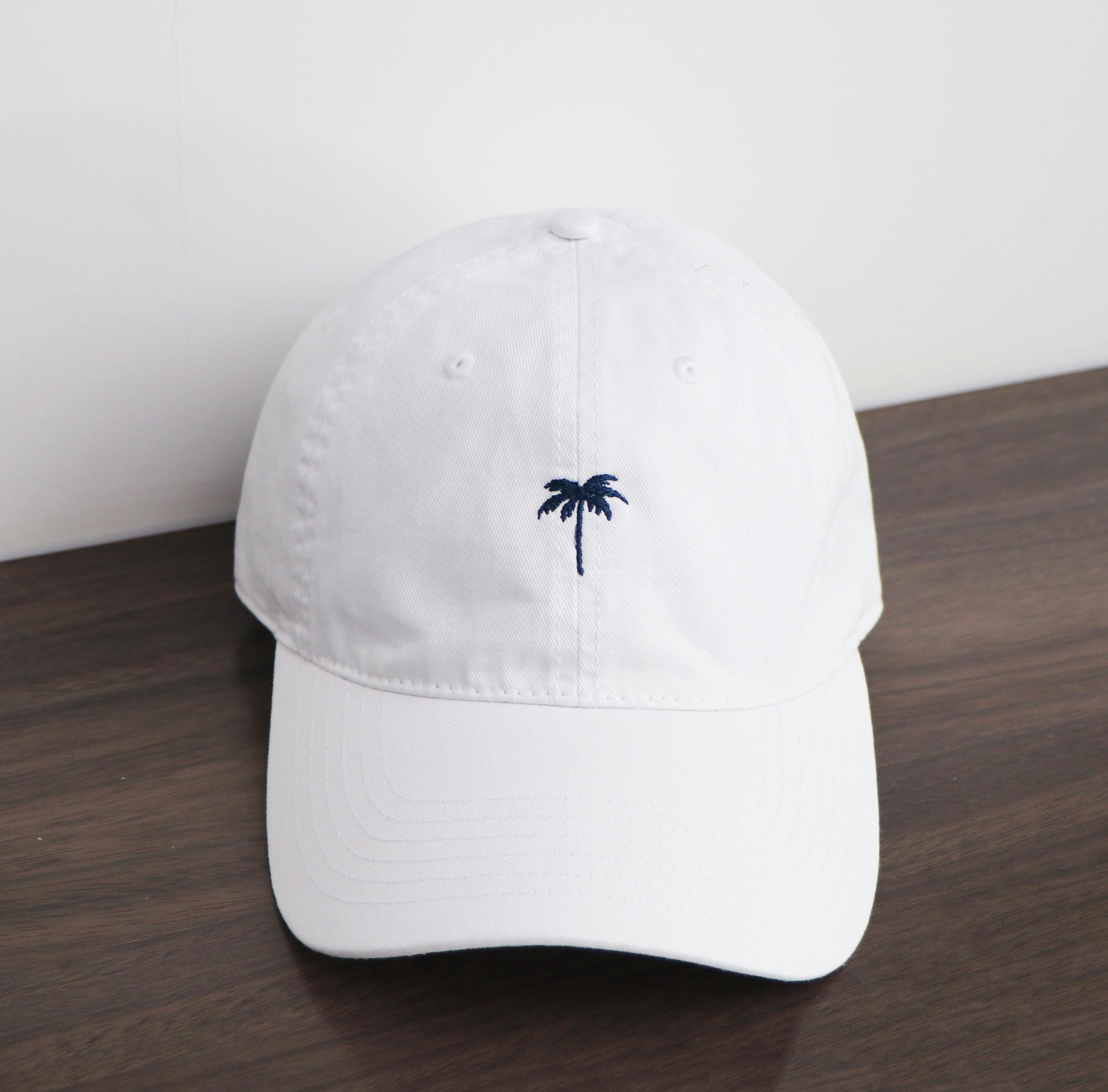 Palm Tree Embroidered Dad Hat: Cotton Twill Baseball Cap - Etsy