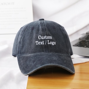 Custom Text Embroidered Baseball Cap,adjustable Hat, Dad Hat ...