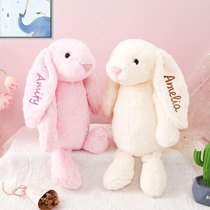 Personalised Embroidered Bunny Rabbit,custom Bunny Rabbit Plush Toy ...