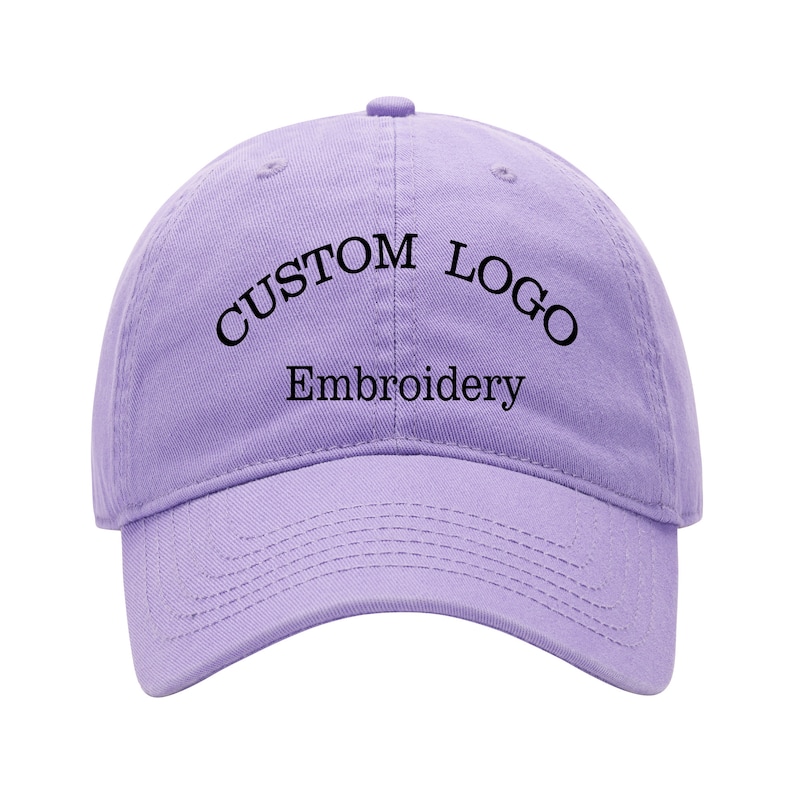 Personalized Embroidered Baseball Cap: Custom Text, Unisex Cotton Twill ...