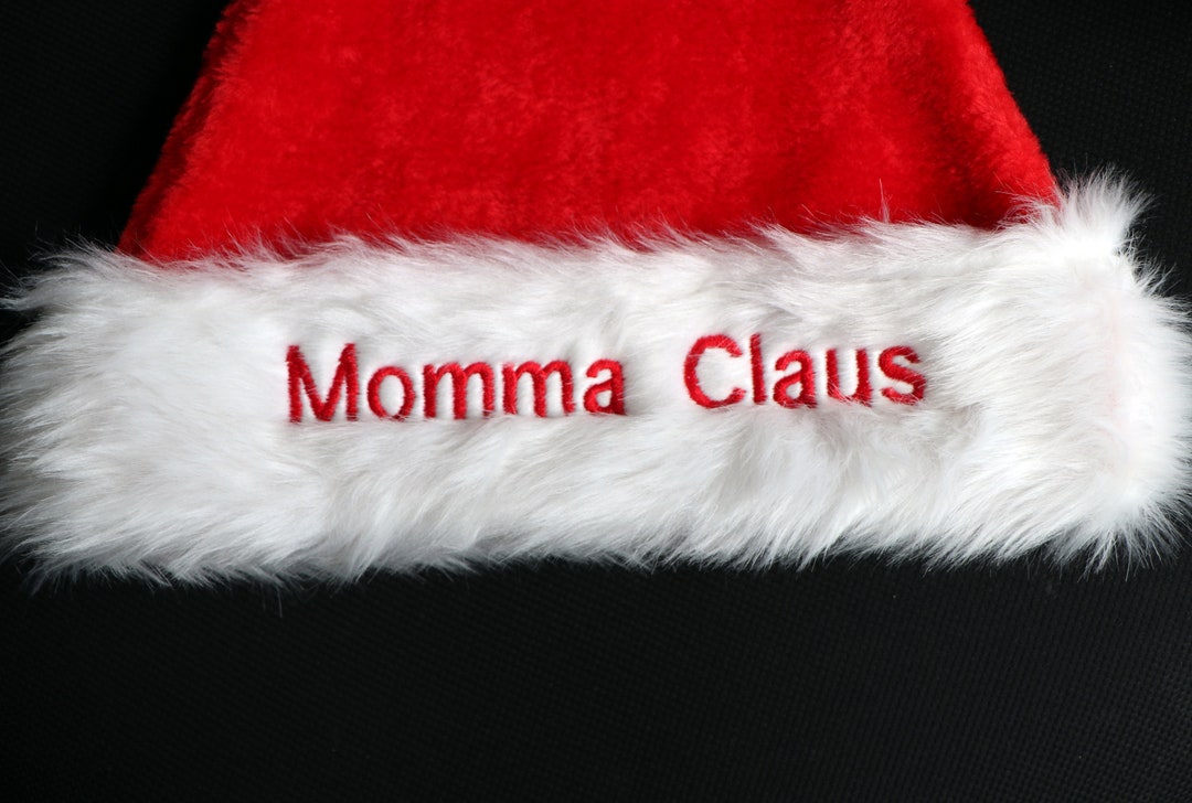 Personalized Embroidered Christmas Velvet Santa Hat,monogrammed Velvet ...