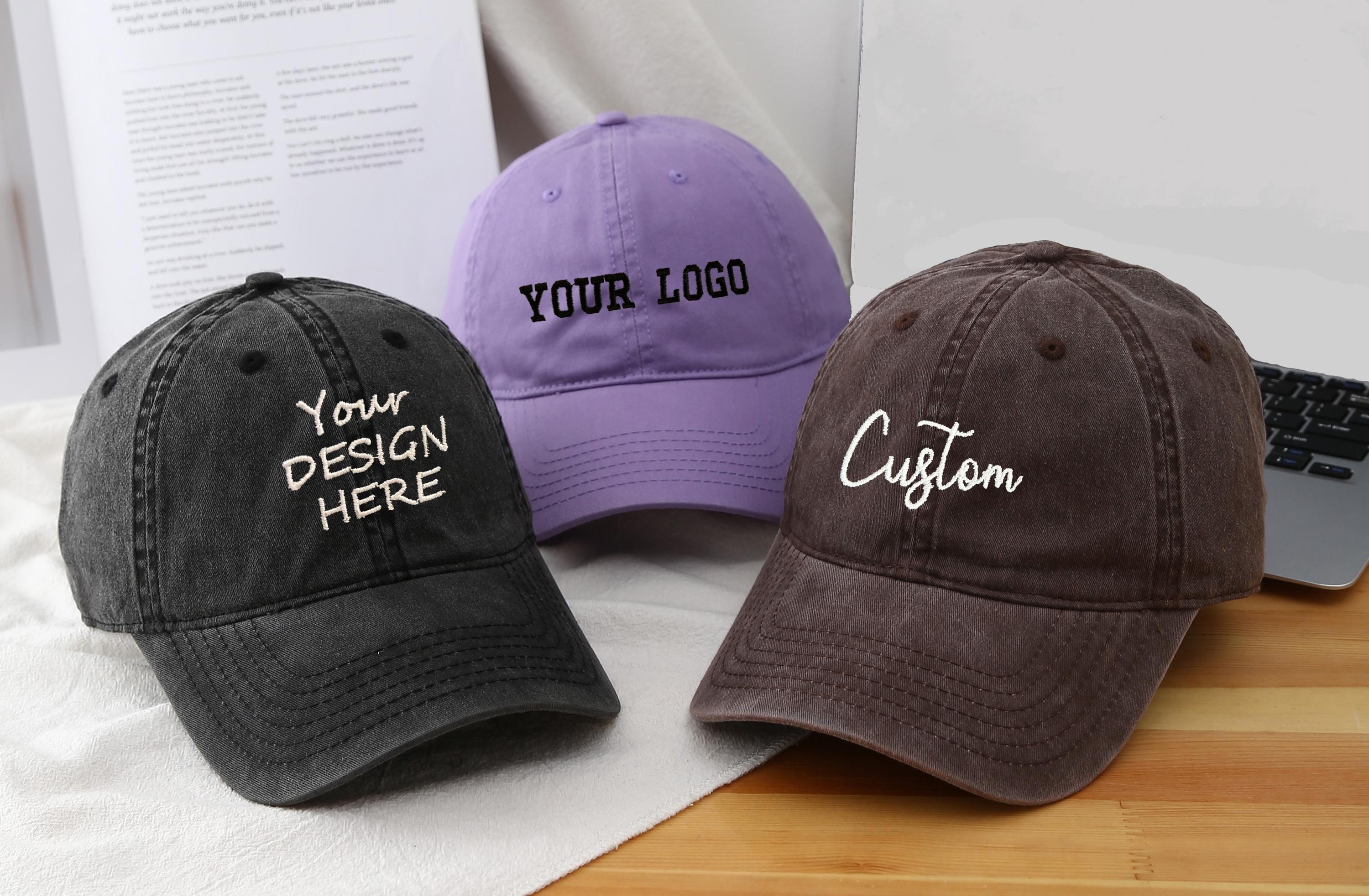 Custom Embroidered Dad Hats,your Text or Logo,personalized Hats,branded ...