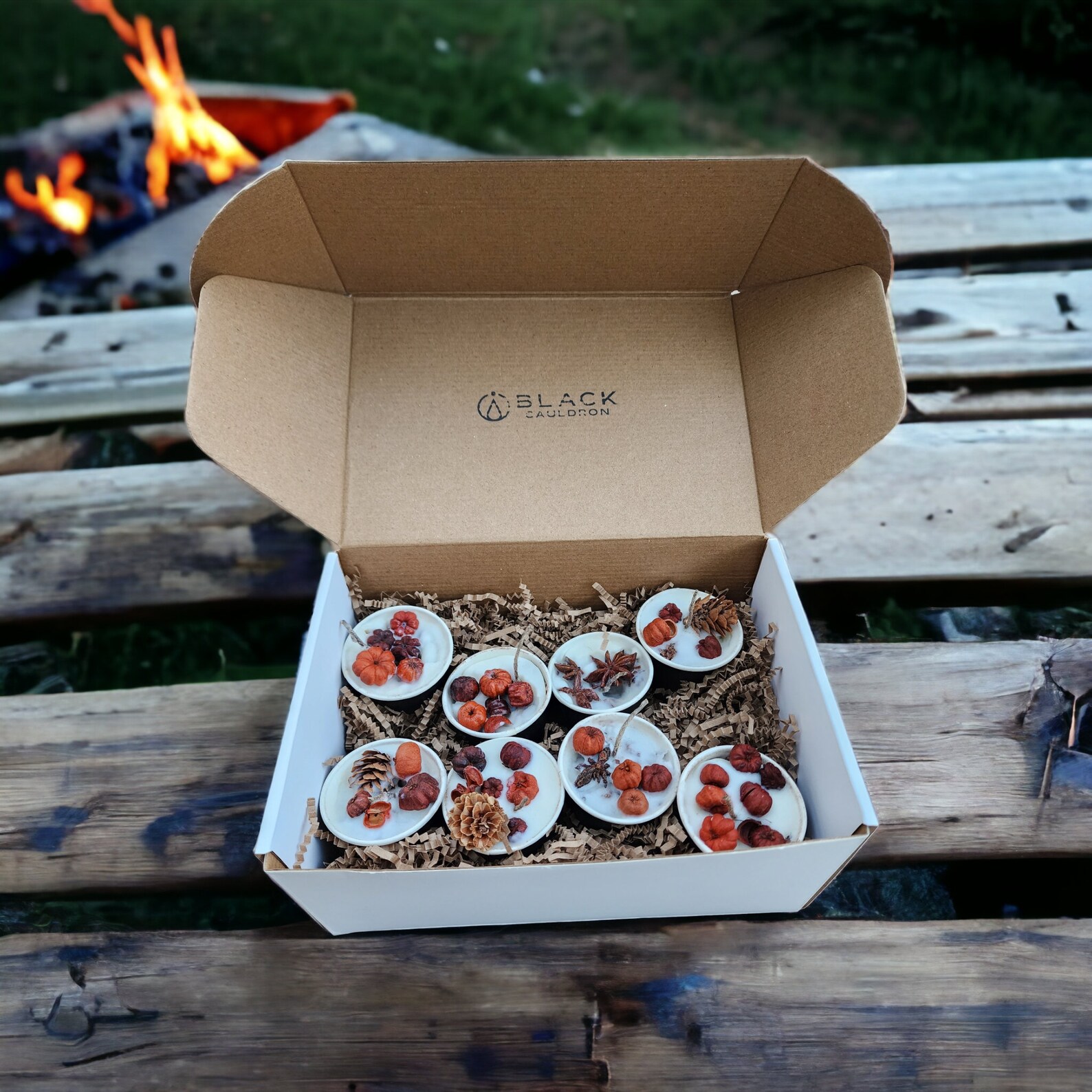 SET OF 8 FIRESTARTERS, Fall Woodstove Fireplace Fall Fire Starters ...