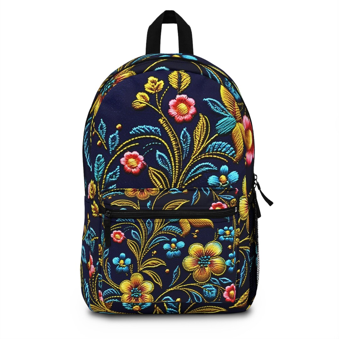 Floral Stylish Modern Profile Backpack Back to School - Etsy