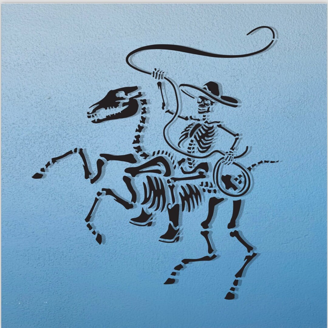 Cowboy Skeleton Riding a Skeleton Horse - Etsy