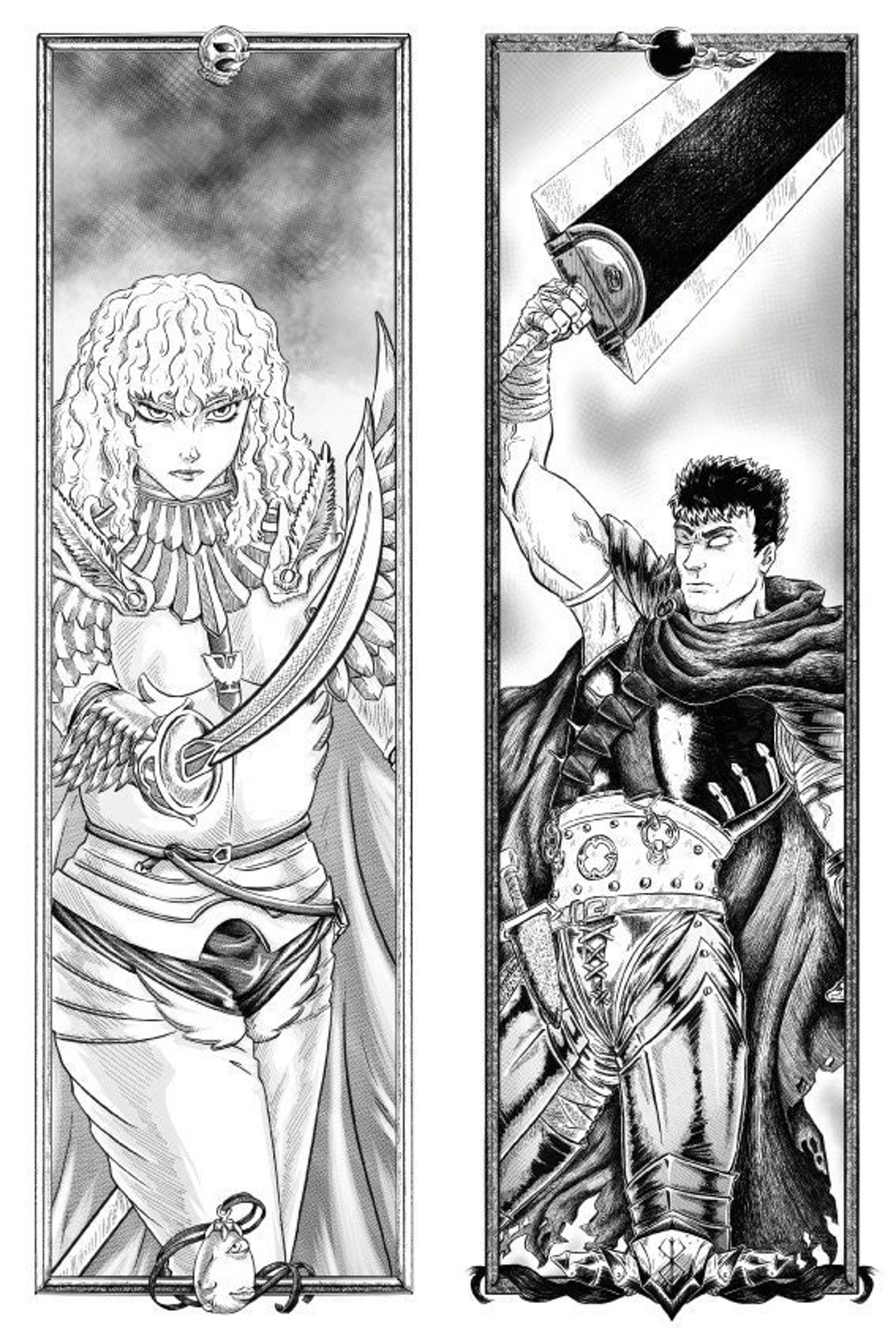 Illustrations Fanart Warrior Guts and Griffith Loose Prints - Etsy