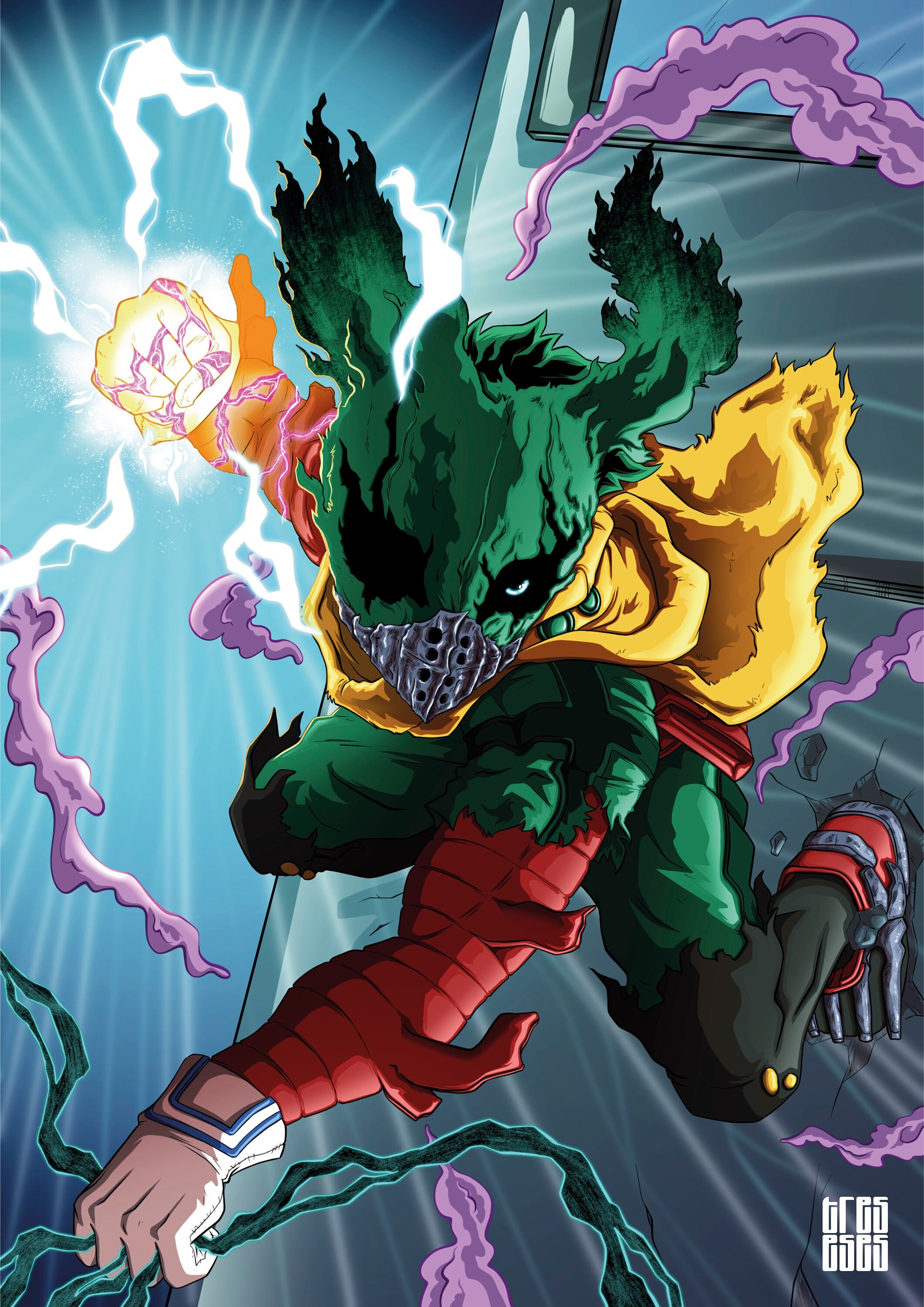 Illustration Hero My Hero Adacemia Deku Seinen - Etsy