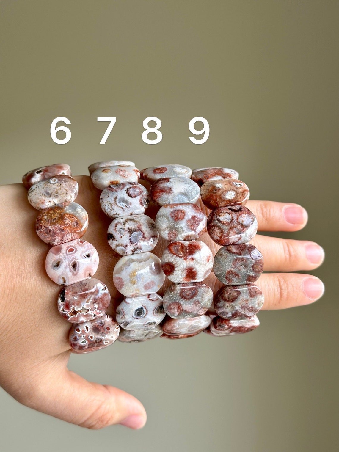You Choose! Cheese-like Geode, Fossilized Coral, Coral Agate Bracelet ...