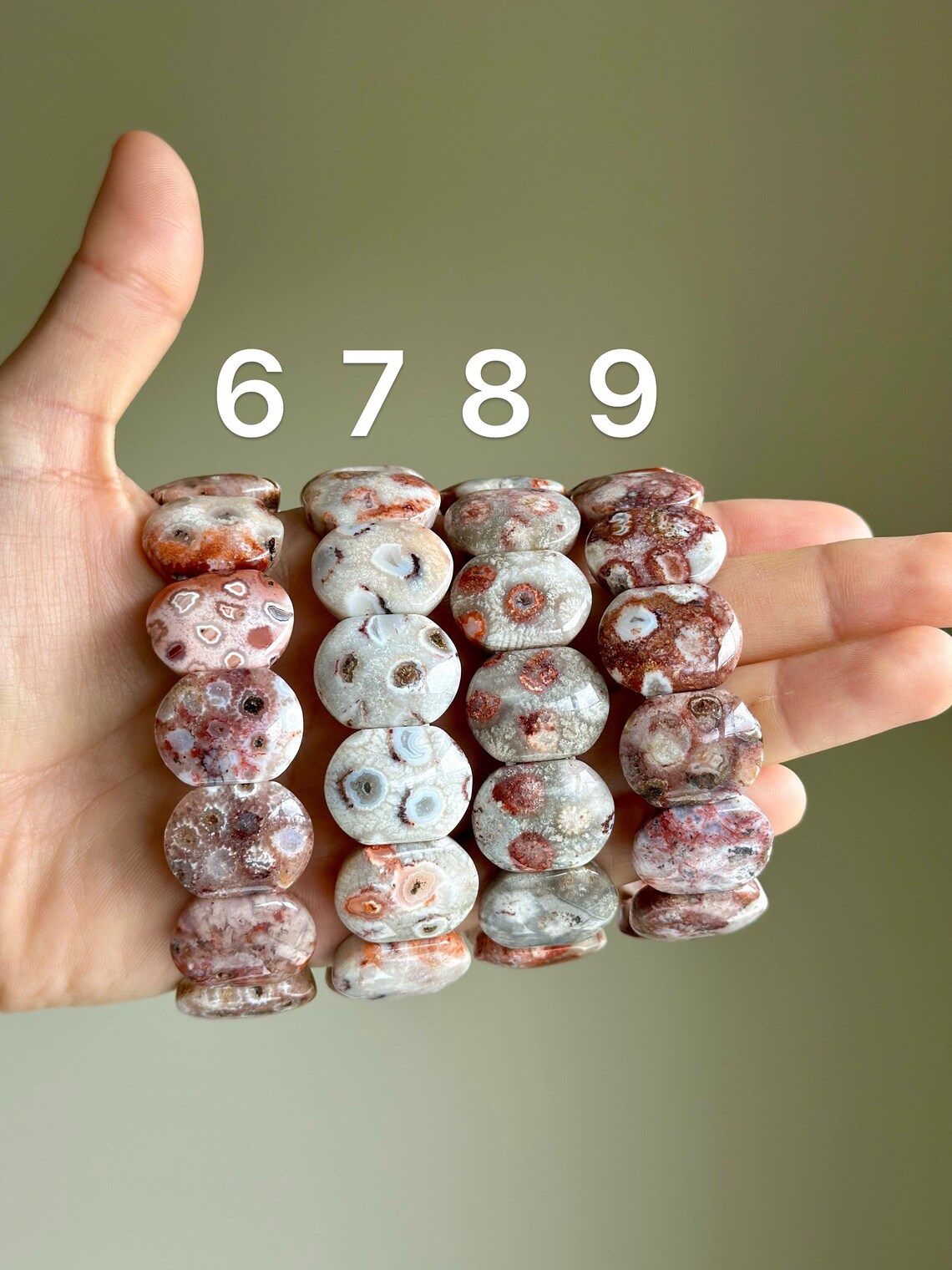 You Choose! Cheese-like Geode, Fossilized Coral, Coral Agate Bracelet ...