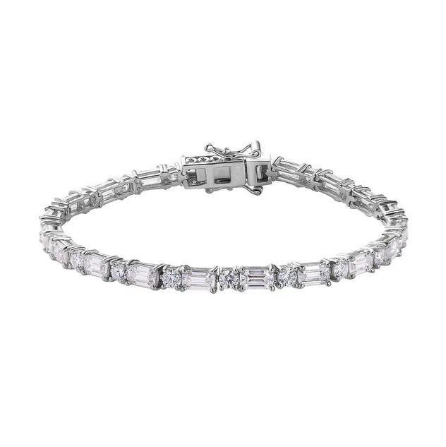 Moissanite Tennis Bracelet Moissanite Bracelet Vermeil Yellow Gold