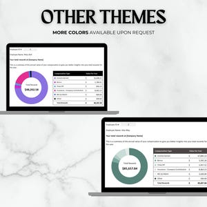Employee Total Rewards Spreadsheet, Human Resource Template, Employee ...