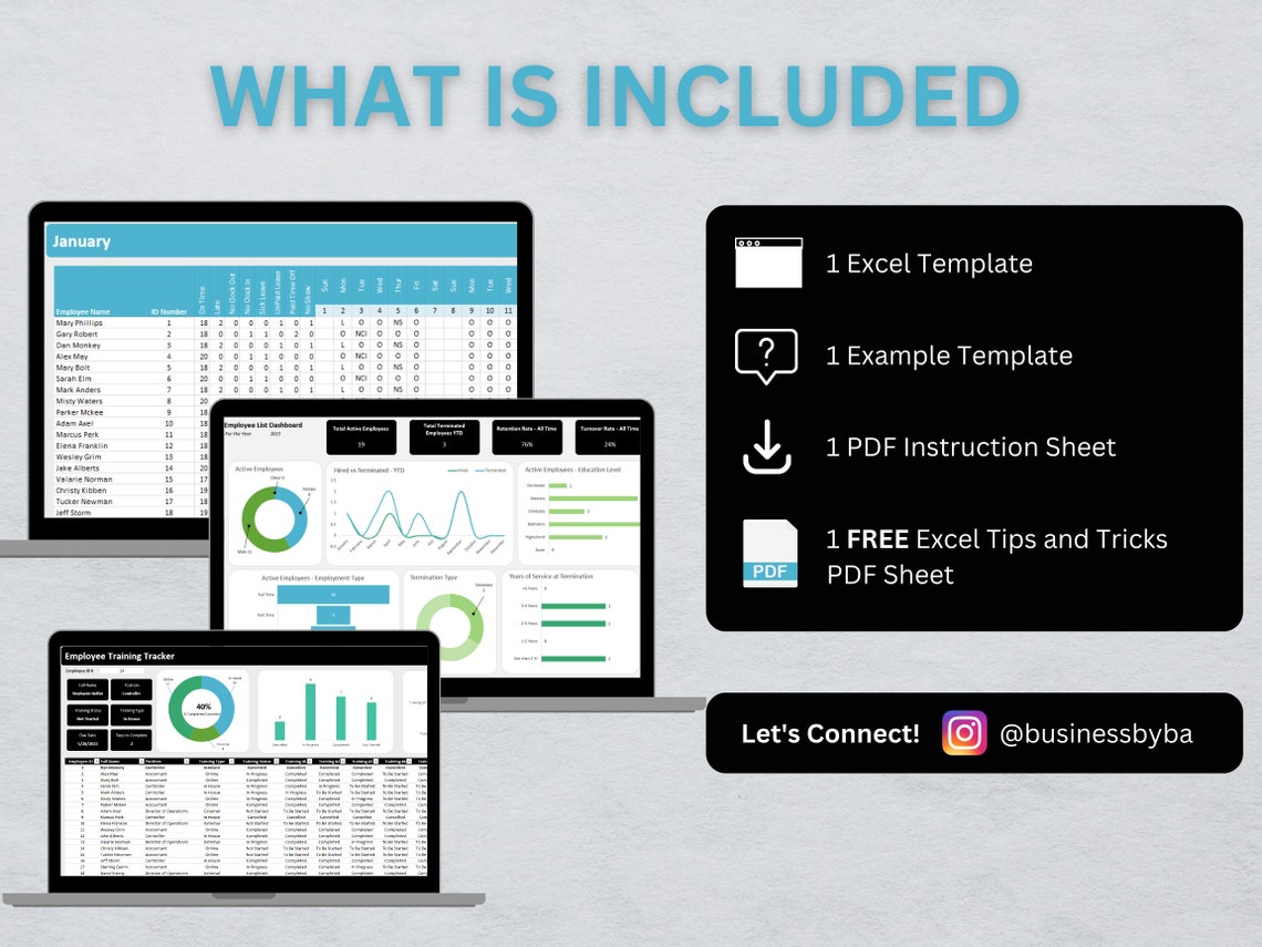 Ultimate Employee Bundle Spreadsheet, Employee Performance, Human ...