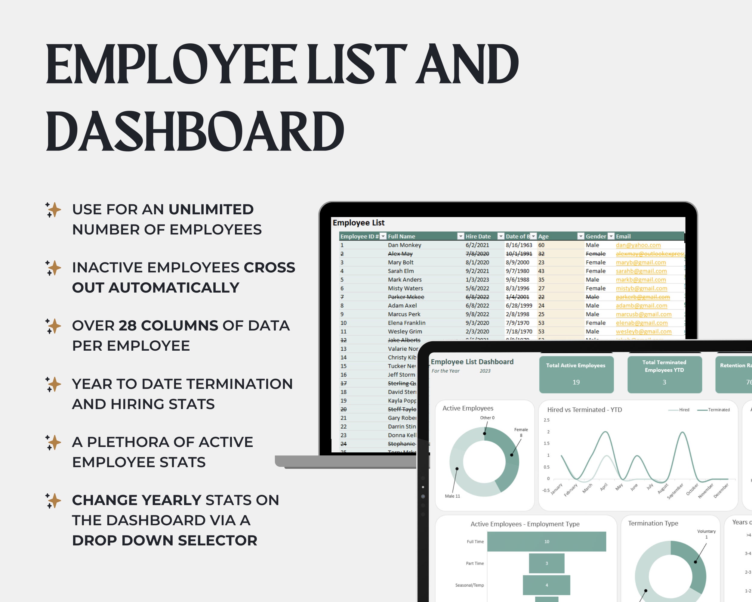 Ultimate Employee Bundle Spreadsheet, Employee Performance, Human ...