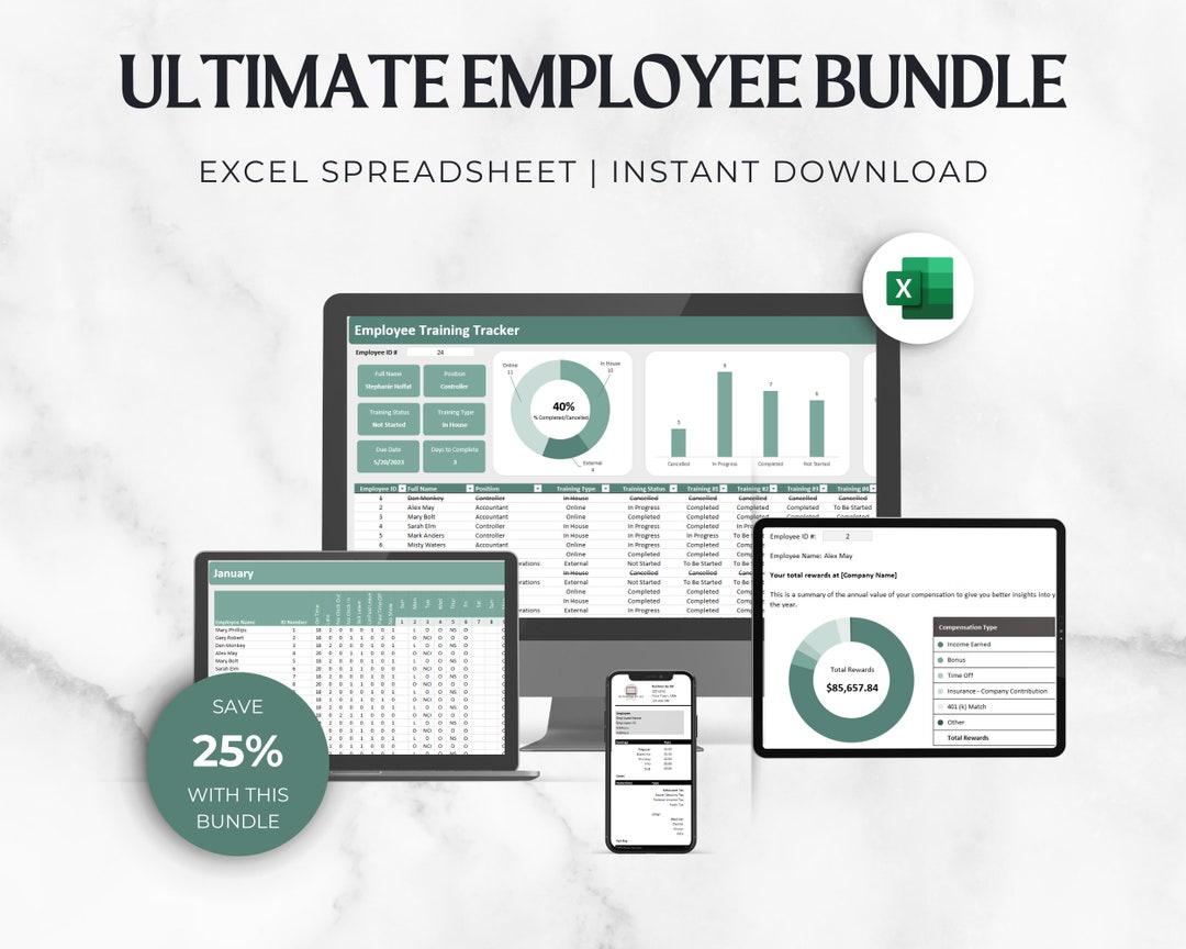 Ultimate Employee Bundle Spreadsheet, Employee Performance, Human ...