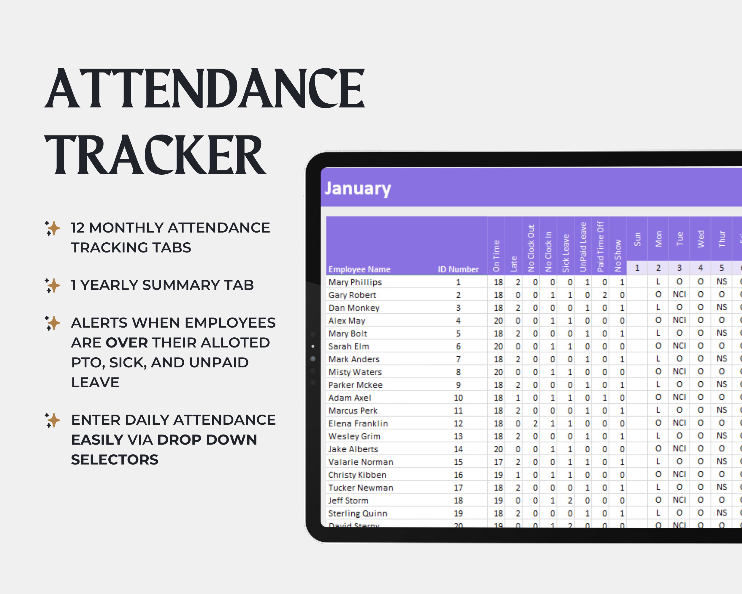 Ultimate Employee Bundle Spreadsheet, Employee Performance, Human ...