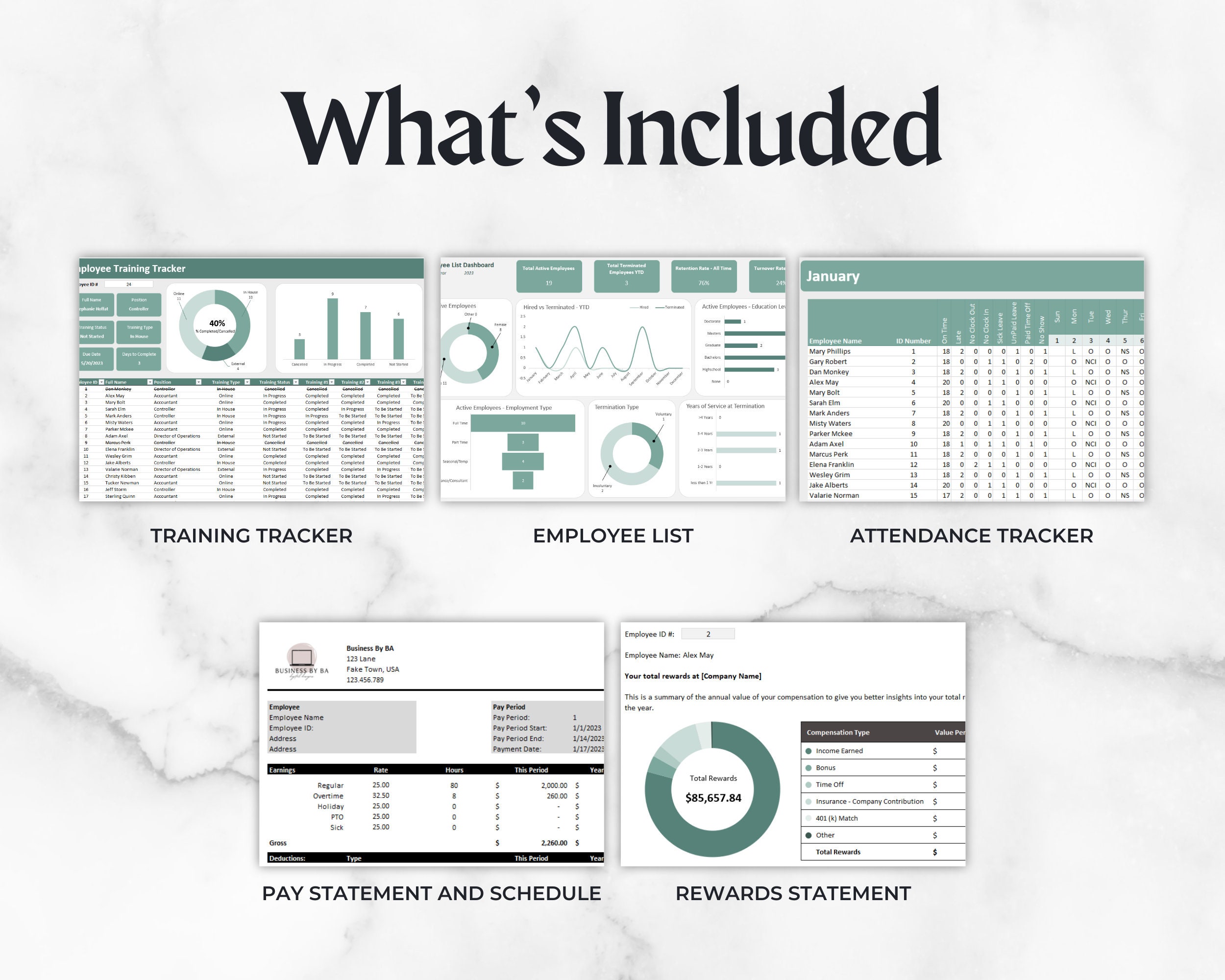 Ultimate Employee Bundle Spreadsheet, Employee Performance, Human ...
