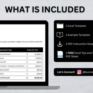 Employee Total Rewards Spreadsheet Human Resource Template - Etsy