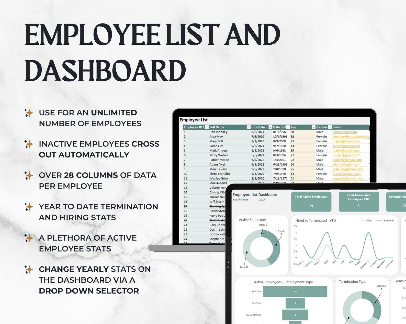 Ultimate Employee Bundle Spreadsheet, Employee Performance, Human ...