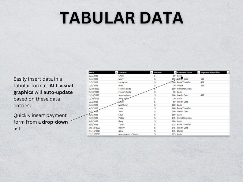 Fundraiser Tracker Spreadsheet, Donation Template, Non Profit Template ...