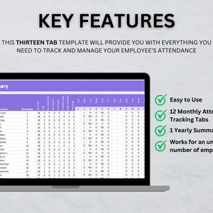 Employee Attendance Excel Spreadsheet, Employee Performance, Attendance ...