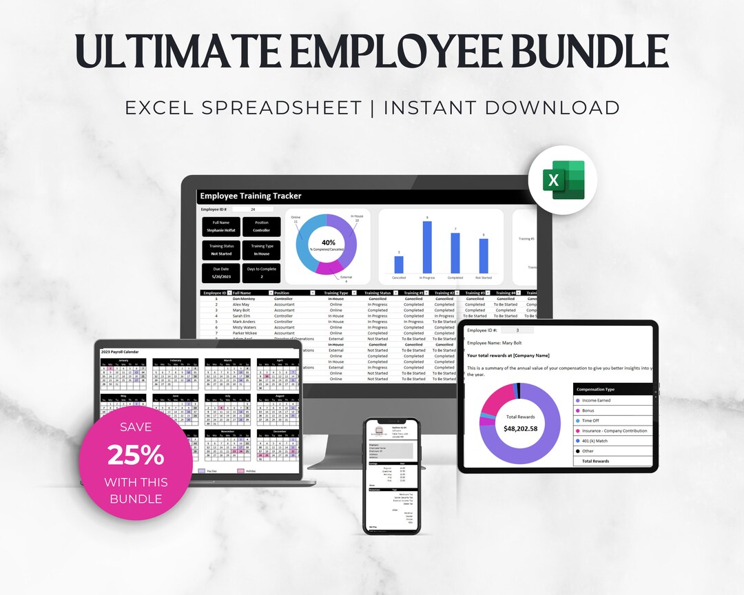 Ultimate Employee Bundle Spreadsheet, Employee Performance, Human ...