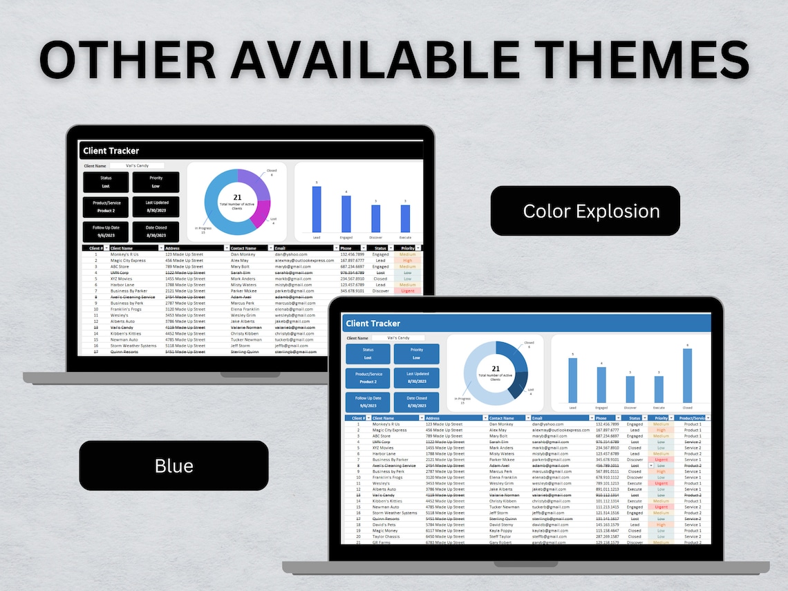 Client List Tracker, Lead Tracker, Customer List Tracker, Client Record ...
