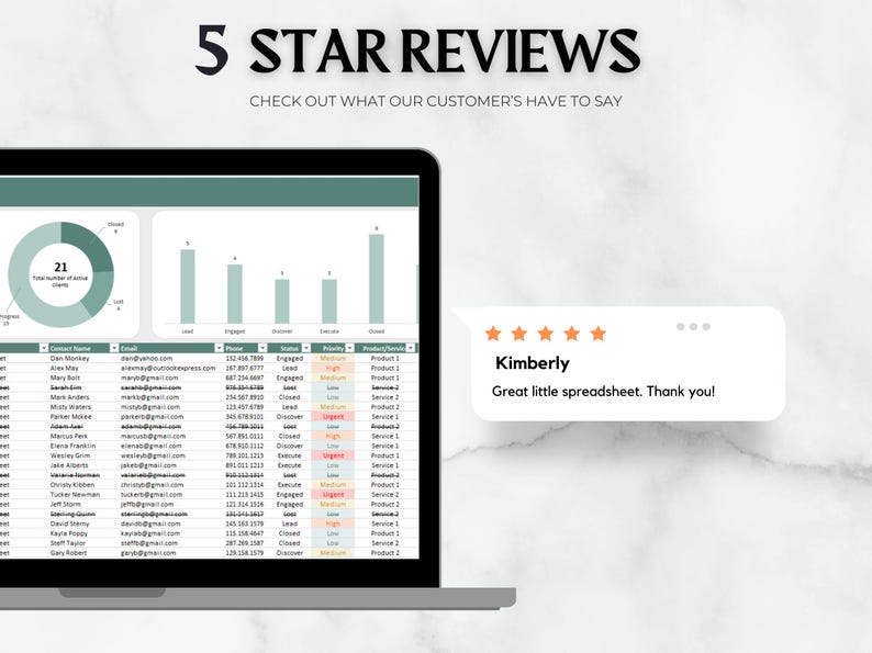 Client List Tracker, Lead Tracker, Customer List Tracker, Client Record ...