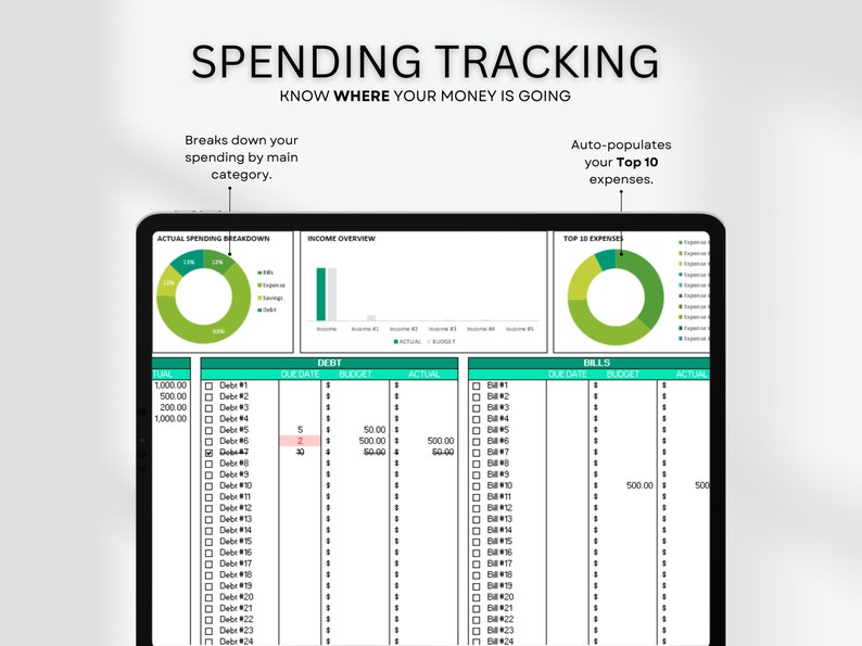 Simple Budget Tracker, Paycheck Budget, Excel Budget Template, Spending ...