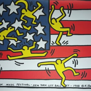 Keith Haring - American Flag - Etsy