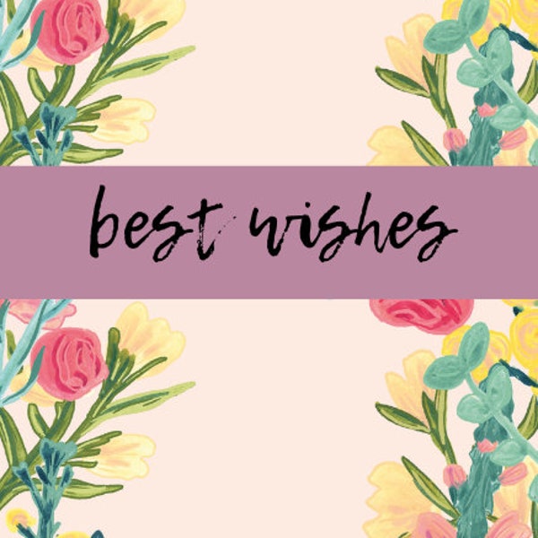 Best Wishes Sticker - Etsy