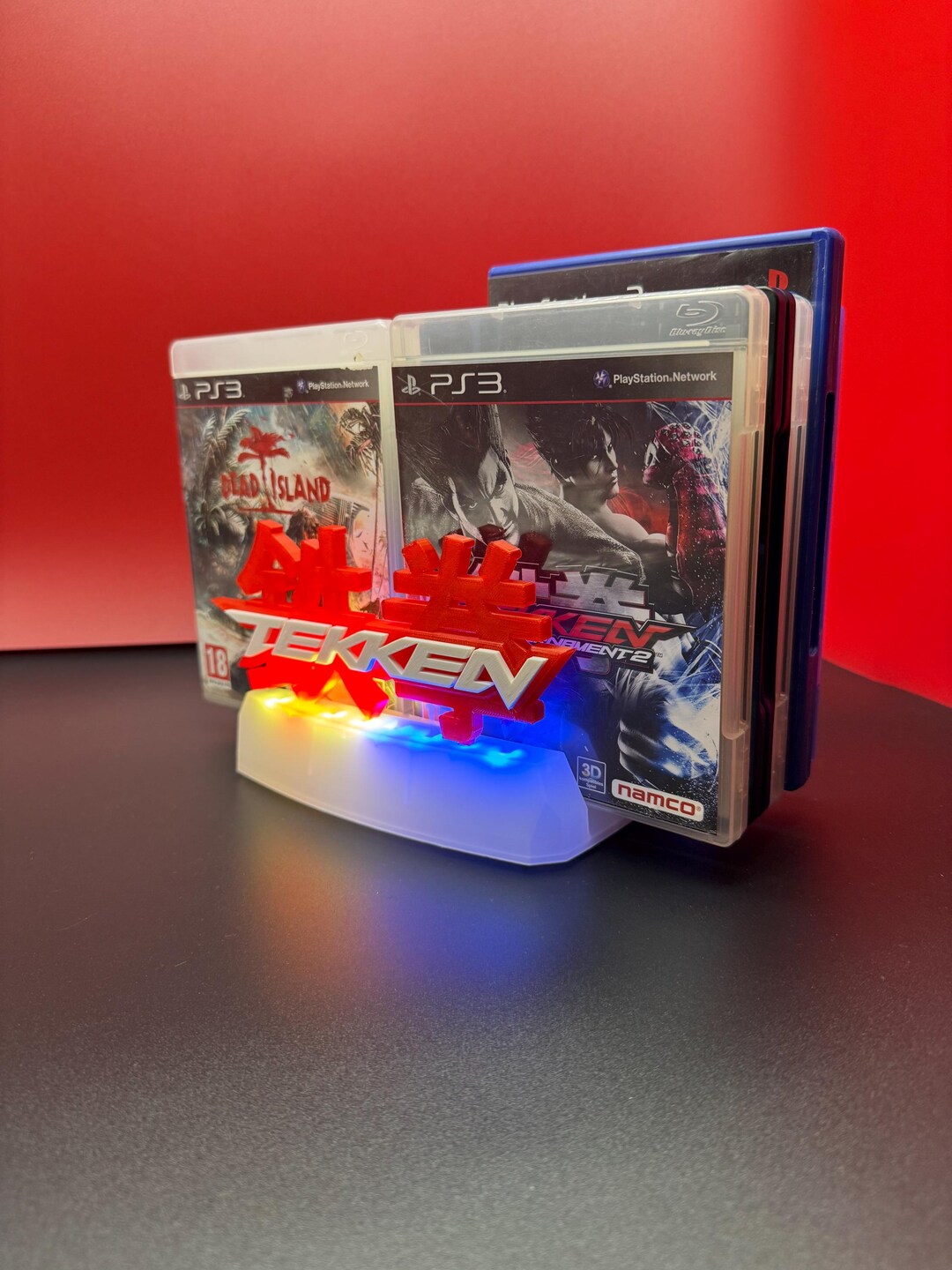 Tekken LED Game Stand Playstation 5 Xbox X/S PS 5/4/3/2 Stand Gaming ...